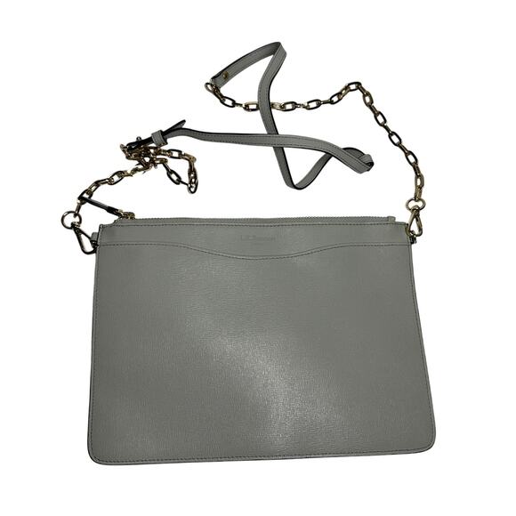 LK Bennett | Bags | Lk Bennett Rachel Leather Pouch Crossbody Mist Gray ...